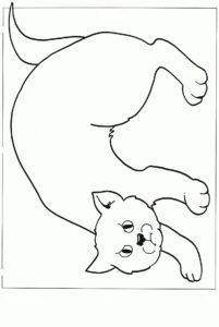 Kolorowanka kot - gruby, zły i nastroszony - Kolorowanki24.pl